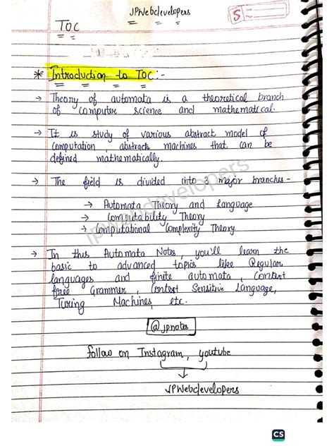 Introduction To Toc Pdf