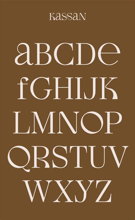 Kassan Luxury Display Serif Font Typeface Design Serif Fonts