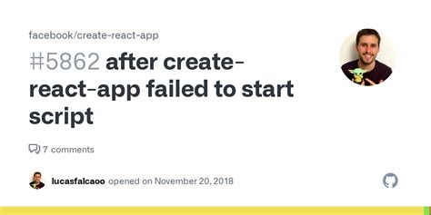 After Create React App Failed To Start Script · Issue 5862 · Facebook
