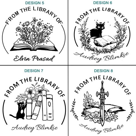 Custom Library Stamp Book Stamp Book Lover Stamp From The Library Of Stamp Book Lover