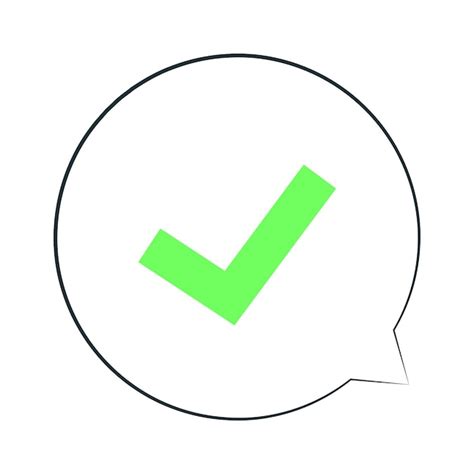 Vector Green Double Circle Check Mark Premium Vector