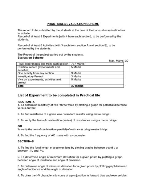 Practicals Evaluation Scheme Pdf Electrical Network Electronic
