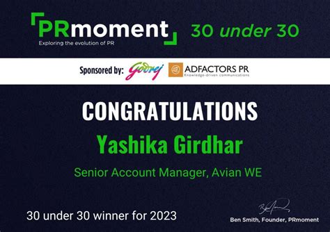 Grateful And Honoured To Be Recognised Among Top 30 Under 30