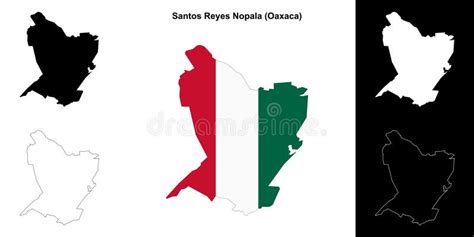 Mapa Del Esquema De Santos Reyes Nopala Ilustración Del Vector