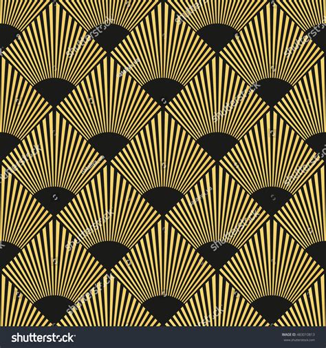 Art Deco Seamless Pattern Stock Vector Illustration 483010813