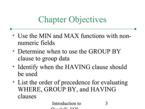 sql group functions ppt