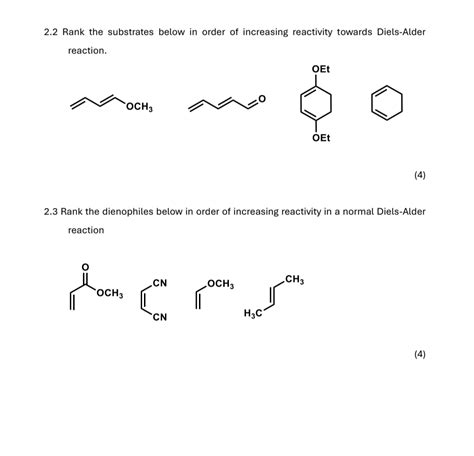 [solved] 2 2 Rank The Substrates Below In Order Of Increasi