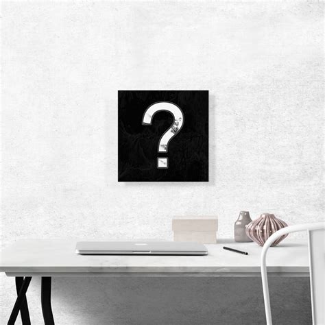 Artcanvas Classy Black White Marble Alphabet Question Mark Symbol Canvas Art Print Wayfair Canada