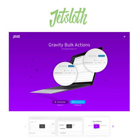 jetsloth gravity forms bulk actions pro gplrock