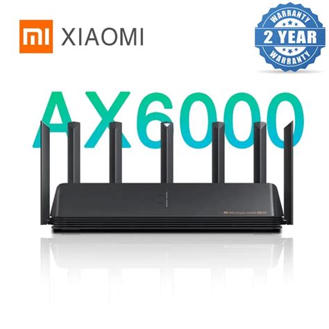 2021 New Xiaomi Ax6000 Aiot Router 6000mbs Wifi6 Vpn 512mb Qualcomm Cpu Mesh Repeater Exterior