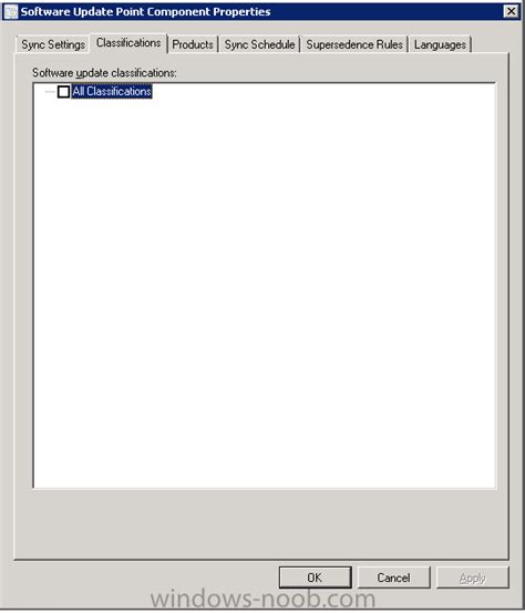 Wsus Classification Problems Configuration Manager 2012 Windows