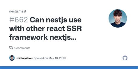 Can Nestjs Use With Other React Ssr Framework Nextjs Together If Can How Use · Issue 662