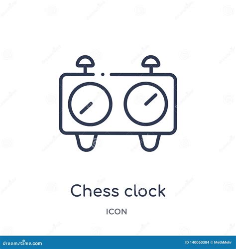 Linear Chess Clock Icon From Human Resources Outline Collection Thin