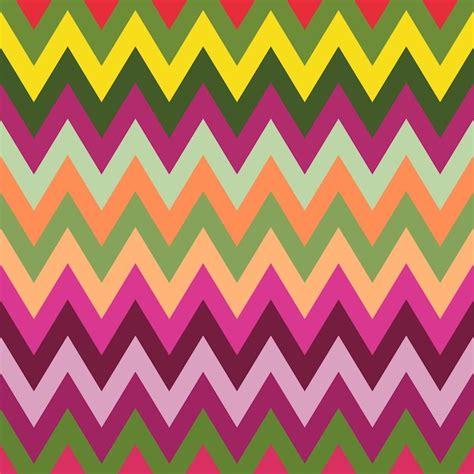 Premium Vector Seamless Pattern Of Abstract Colorful Zigzag Stripes