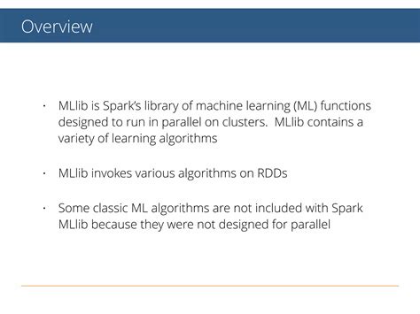 Machine Learning With Spark Mllib Ppt