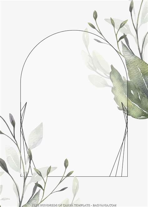 Green Leaf Eucalyptus Canva Wedding Invitation Templates