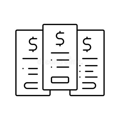 Tariff Plans Subscription Line Icon Vector Illustration Stock Vector