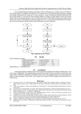 Compact High Speed Reconfigurable Hardware Implementation Of RC4 Stream