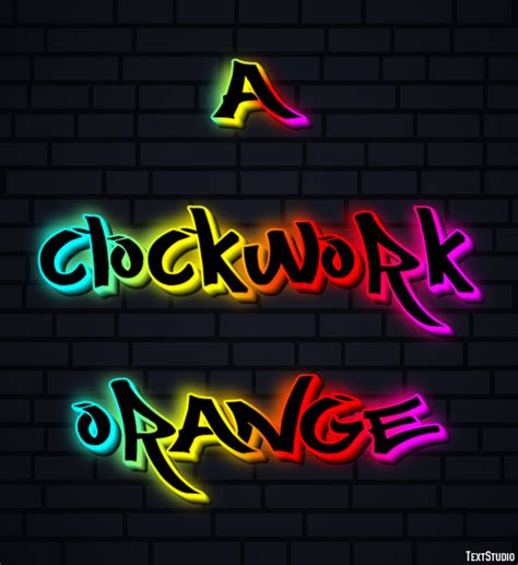 A Clockwork Orange Text Effect And Logo Design Movie