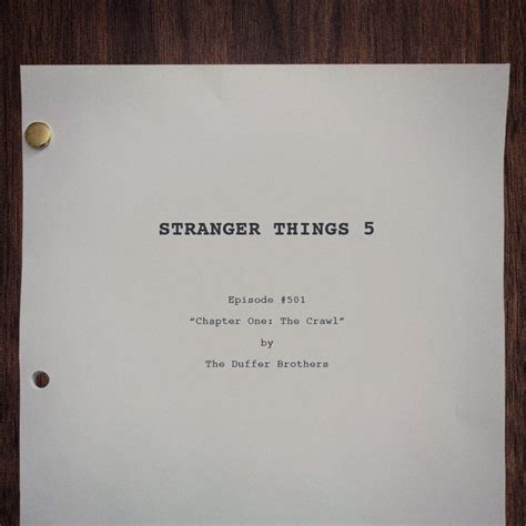Stranger Things 5 Episode 1 Script The Crawl Stranger Things