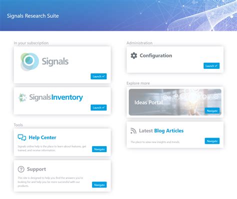Signals Notebook Signals Application Launch Link Is Not Shown On Signals Research Suite