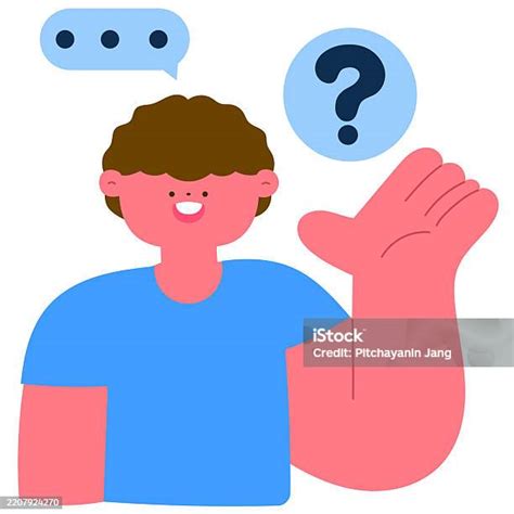 물음표 아이콘과 말풍선 Faq 및 고객 지원 개념 플랫 벡터 일러스트 레이 션을 가진 행복한 남자 개념에 대한 스톡 벡터 아트 및 기타 이미지 Istock