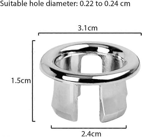 6 Pcs Sink Overflow Cap Round Sink Overflow Ring Bath Overflow Cover