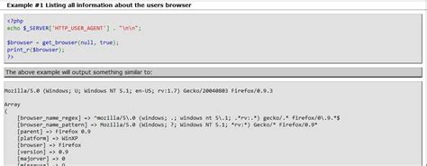 Getting Illegal Characters In Getbrowser Method Run In Php Stack