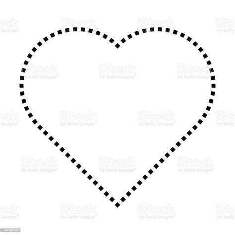 Heart Shape Dotted Symbol Icon Vector For Creative Graphic Design Ui Element Stock Illustration