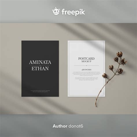 엽서 및 초대 카드 모형 템플릿 프리미엄 Psd 파일 Postcard Invitation Postcard Invitation Cards