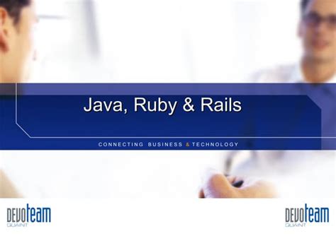 Java Ruby And Rails Ppt