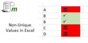 Non Unique List In Excel Showing Only Duplicates Macrordinary