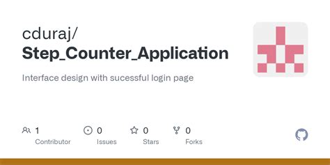 Github Cduraj Step Counter Application Interface Design With Sucessful Login Page
