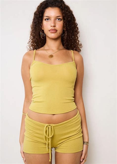 The Margot Shorts In Chartreuse Remass