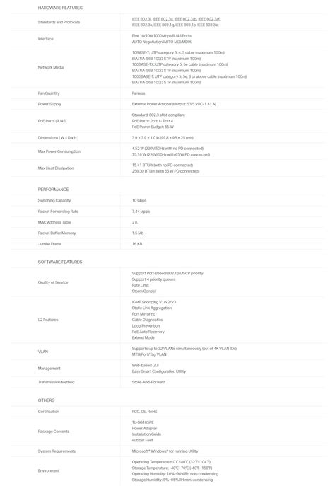 Tp Link Tl Sg Pe Port Gigabit Easy Smart Poe Switch With Port Poe Shopee Malaysia