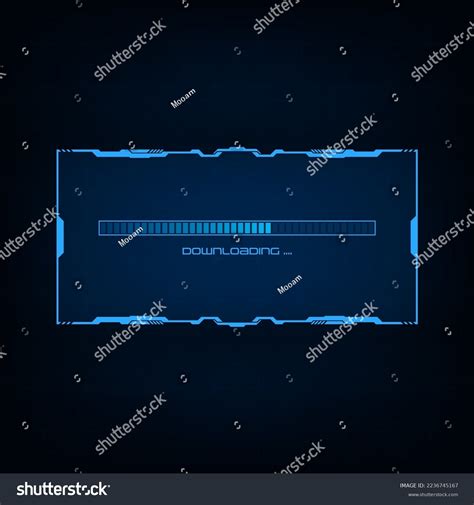 Vector Progress Loading Bar Sci Fi Stock Vector Royalty Free 2236745167 Shutterstock