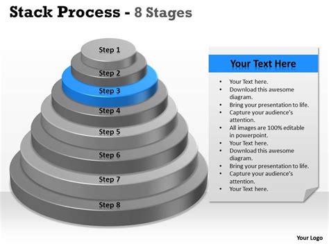 Stack Process With 8 Stages For Marketing Template Presentation Sample Of PPT Presentation