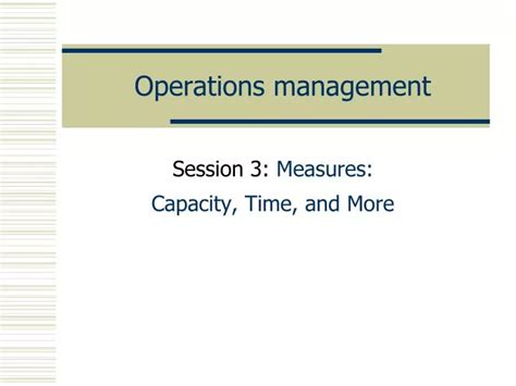 PPT Operations Management PowerPoint Presentation Free Download ID 815871