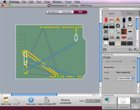 pcb design with fritzing