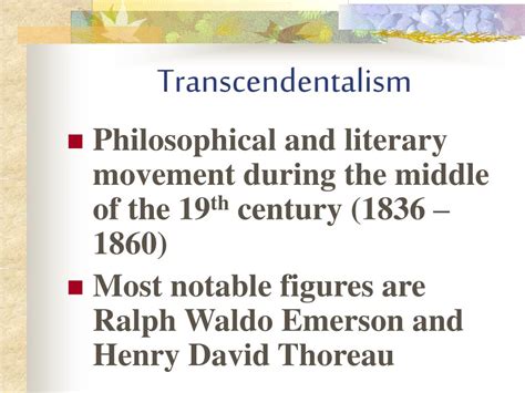 Ppt Principles Of Transcendentalism Powerpoint Presentation Free