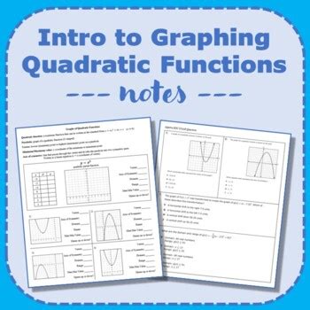 Notes Intro To Graphing Quadratic Functions By Teresa Borja TPT