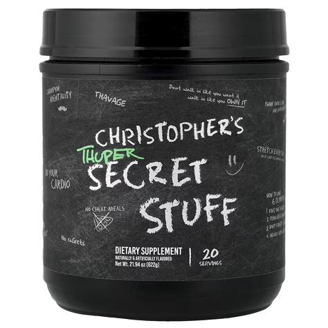 Raw Bum Christophers Thuper Secret Stuff Pre Workout 20 Servings
