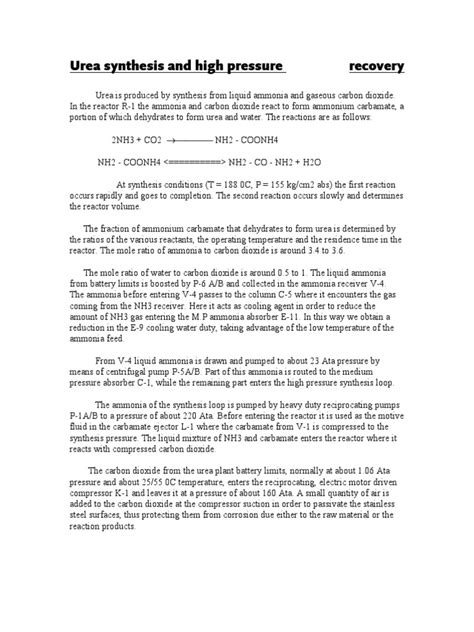Pdf Urea Synthesis Process Dokumen Tips