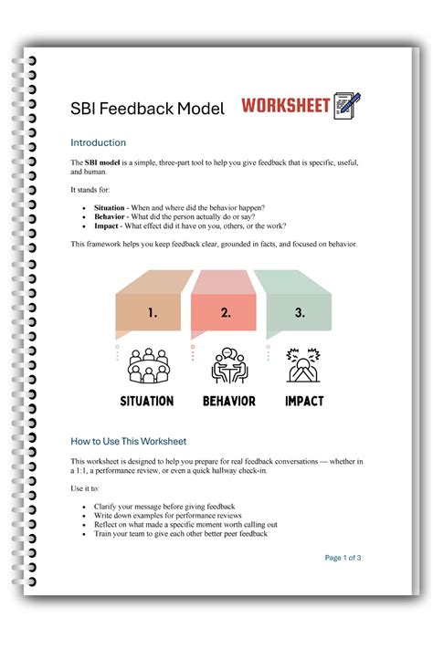 Worksheet Sbi Feedback Model