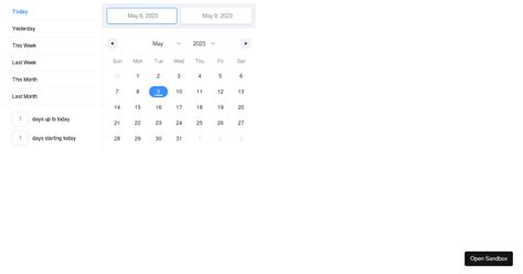 React Date Range Examples CodeSandbox React Date Range Examples CodeSandbox