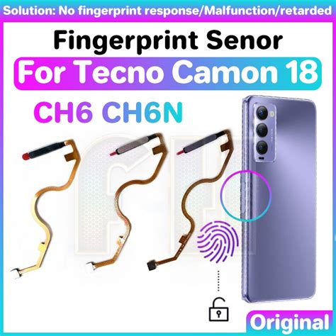 指紋傳感器 Touch Id 適用於 Tecno Camon 18 18p 18t P T Ch6 Ch6n Ch7 C 蝦皮購物