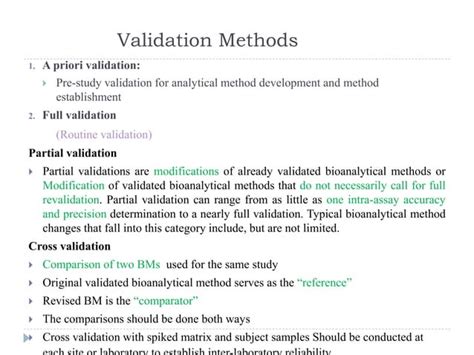 Bioanalytical Extraction Methods And Validation Parameterspptx Chemistry Science