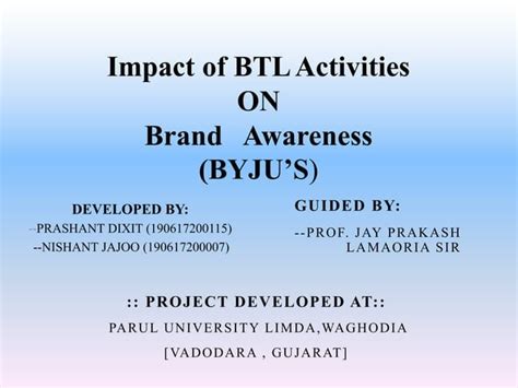 Impact Of Btl Prashant Dixit Pptx