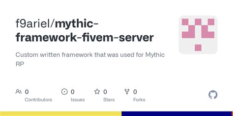 Github F9arielmythic Framework Fivem Server Custom Written