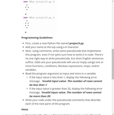 Solved Program Diamond Pattern Given An Integer Between 1